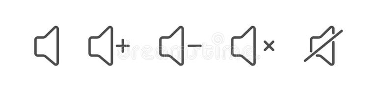Volume Icon. Sound Controls. a Set of Symbols for the Volume and ...