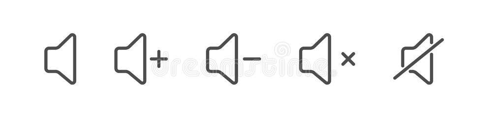 Volume Icon. Sound Controls. a Set of Symbols for the Volume and ...
