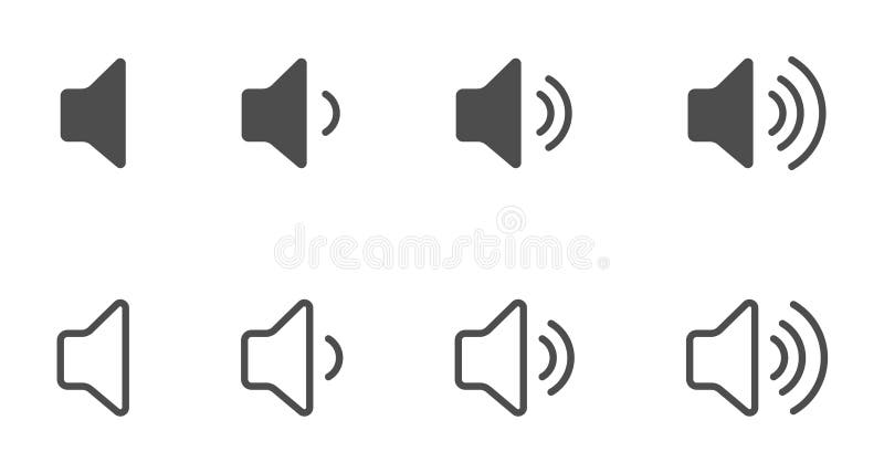 Volume Icon. Sound Controls. a Set of Symbols for the Volume and ...