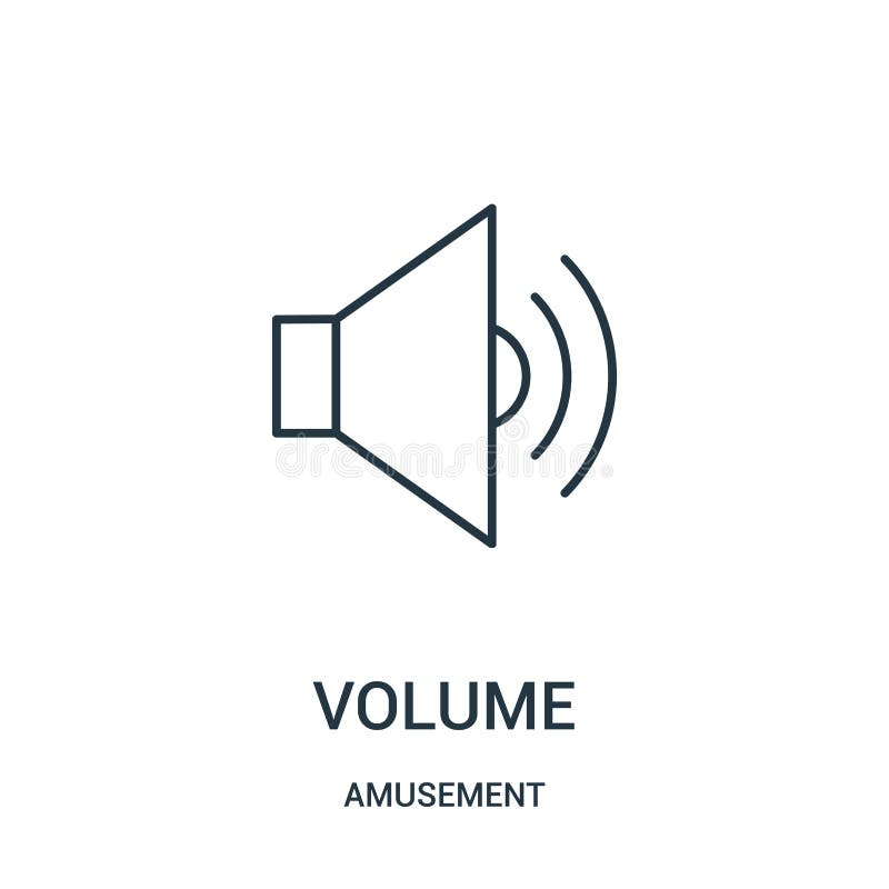Volume Icon Vector from Amusement Collection. Thin Line Volume Outline ...