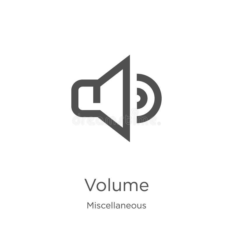 Volume Icon Vector from Miscellaneous Collection. Thin Line Volume ...
