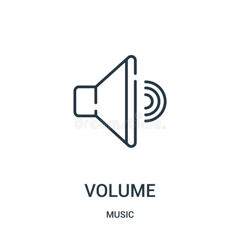 Volume Icon Vector from Music Collection. Thin Line Volume Outline Icon ...