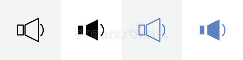 Less Volume Icon Vector Set Use for Web Ui or App Stock Vector ...