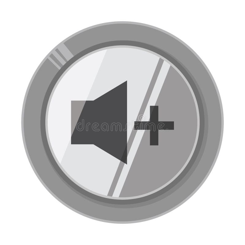 Volume Increase Button. Vector Illustration Decorative Design Stock Vector - Illustration of ...
