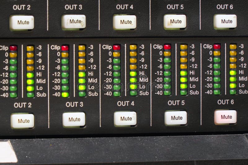The Volume Indicator on Amplifier Panel Stock Image - Image of ...