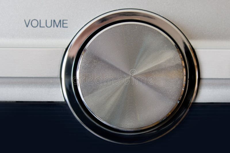 Aluminum or Silver Volume Knob Button Stock Image - Image of hardware ...