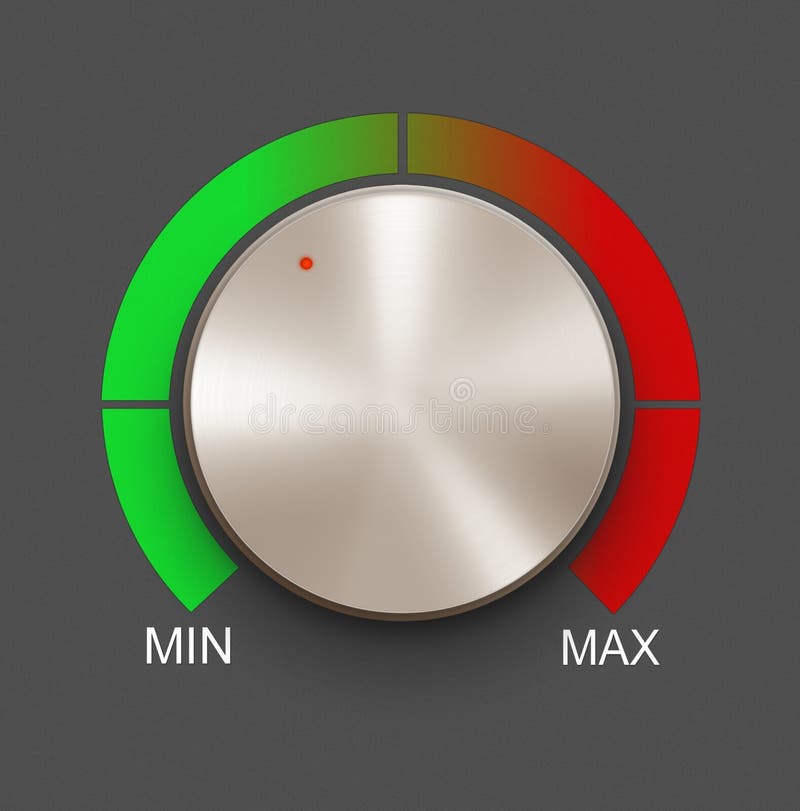 Volume Button Knob, Vector Illustration. Stock Vector - Illustration of ...
