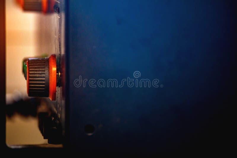 Volume Knob of the Old Analog Amplifier Stock Image - Image of button ...