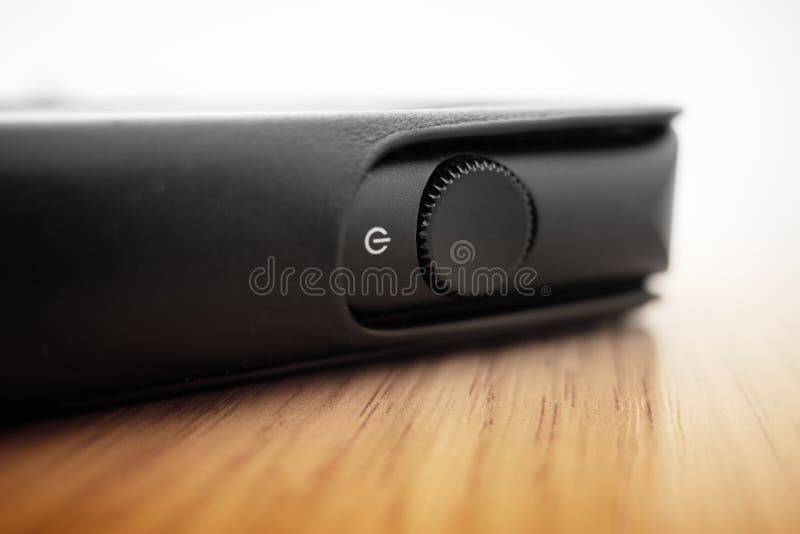 Volume Knob and Power Button on Hifi Audio Player Stock Photo - Image ...