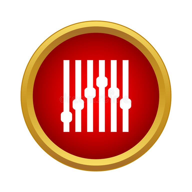 Volume Level Icon in Simple Style Stock Illustration - Illustration of ...