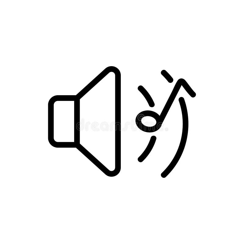 The Volume Level of the Vector Icon. Isolated Contour Symbol ...