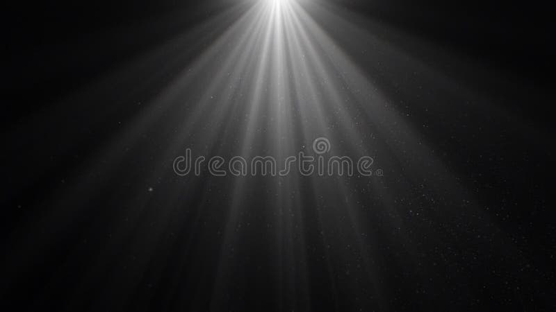 Volume Light from Top in the Dark Seamless. White Lamp Rays Shining on ...