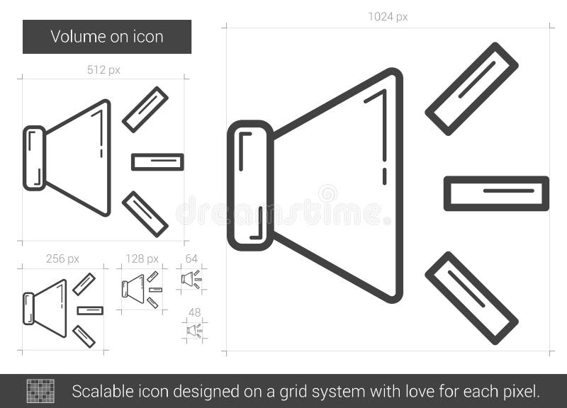 Volume on line icon. stock vector. Illustration of isolated - 94420129
