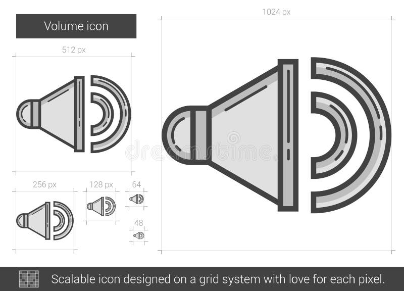 Volume on line icon. stock vector. Illustration of isolated - 94420129