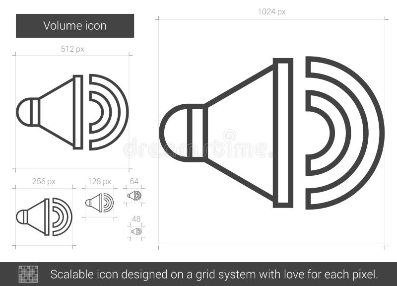 Volume line icon. stock vector. Illustration of modern - 94419957
