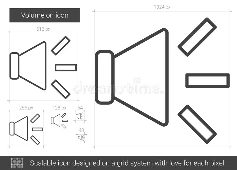 Volume on line icon. stock vector. Illustration of isolated - 94420129