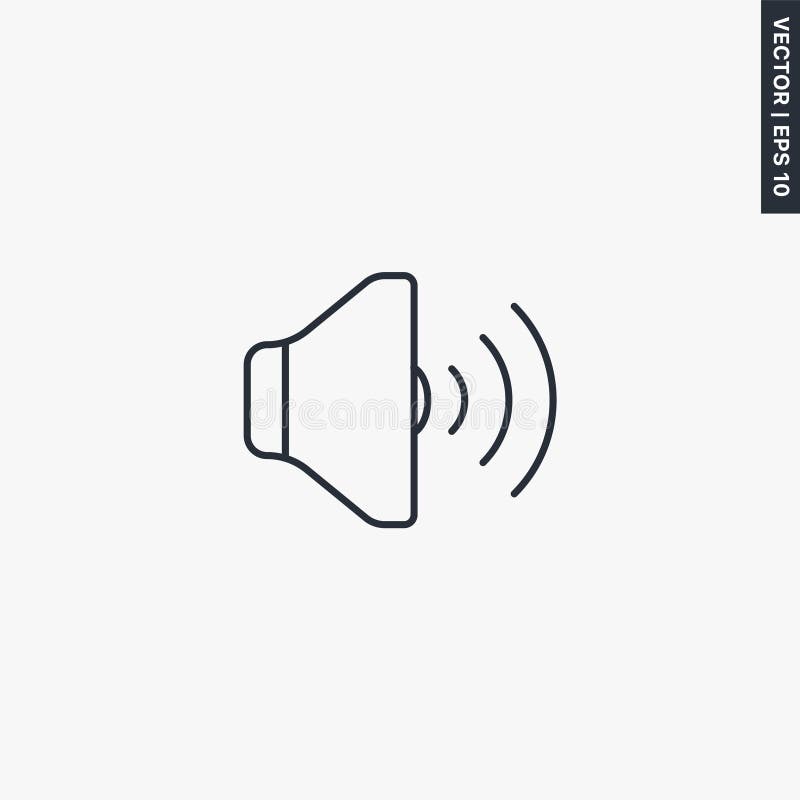 Volume, Linear Style Sign for Mobile Concept and Web Design Stock ...