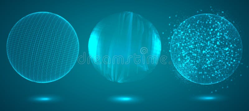 A Volume Luminous Sphere on a Dark Background. Abstract Vector O Stock ...
