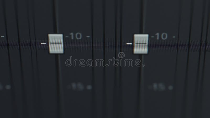 Volume Meters Jumping Up and Down Indicating the Loudness of Audio ...