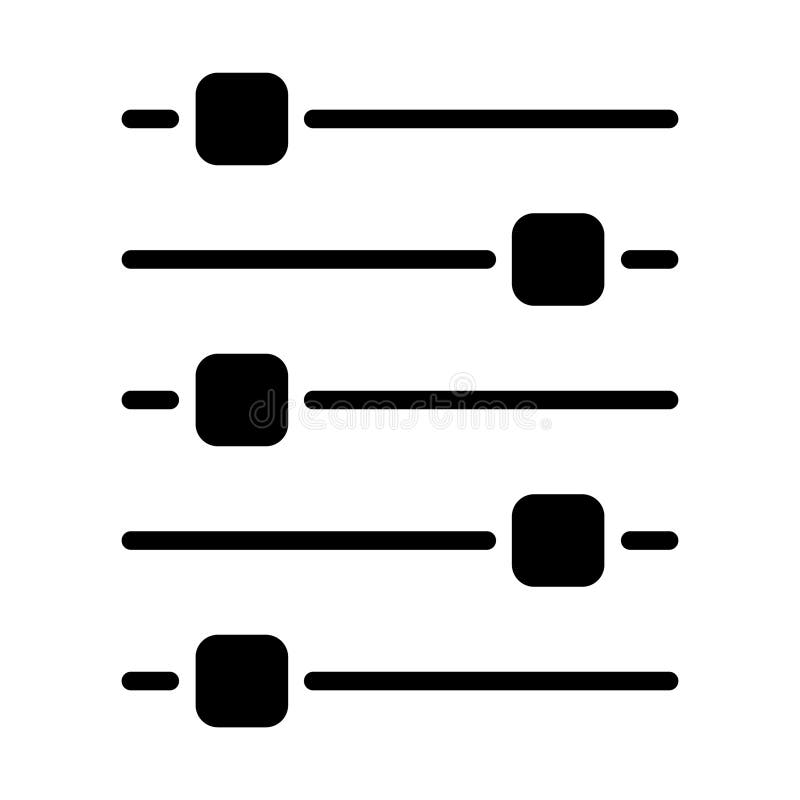 Volume Mixer Control Icon, Filter Sound Symbol Button, Switch Sign ...