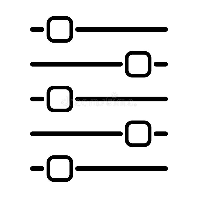 Volume Mixer Control Icon, Filter Sound Symbol Button, Switch Sign ...