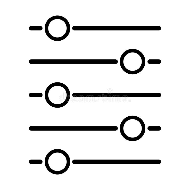 Volume Mixer Control Icon, Filter Sound Symbol Button, Switch Sign ...