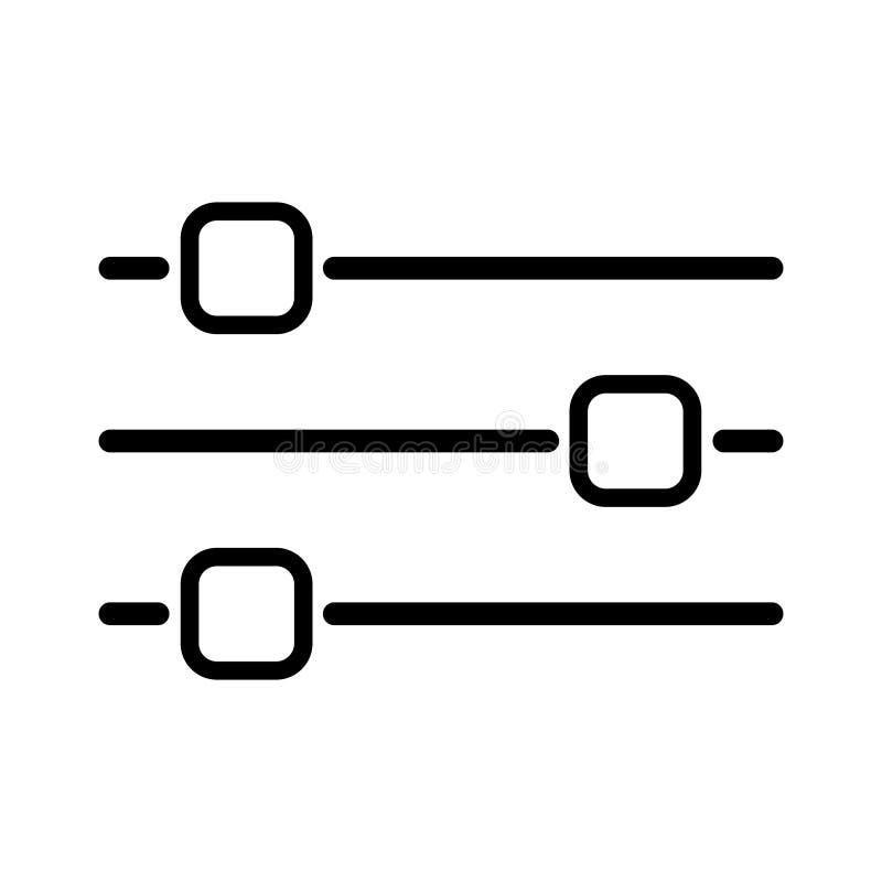 Volume Mixer Control Icon, Filter Sound Symbol Button, Switch Sign ...