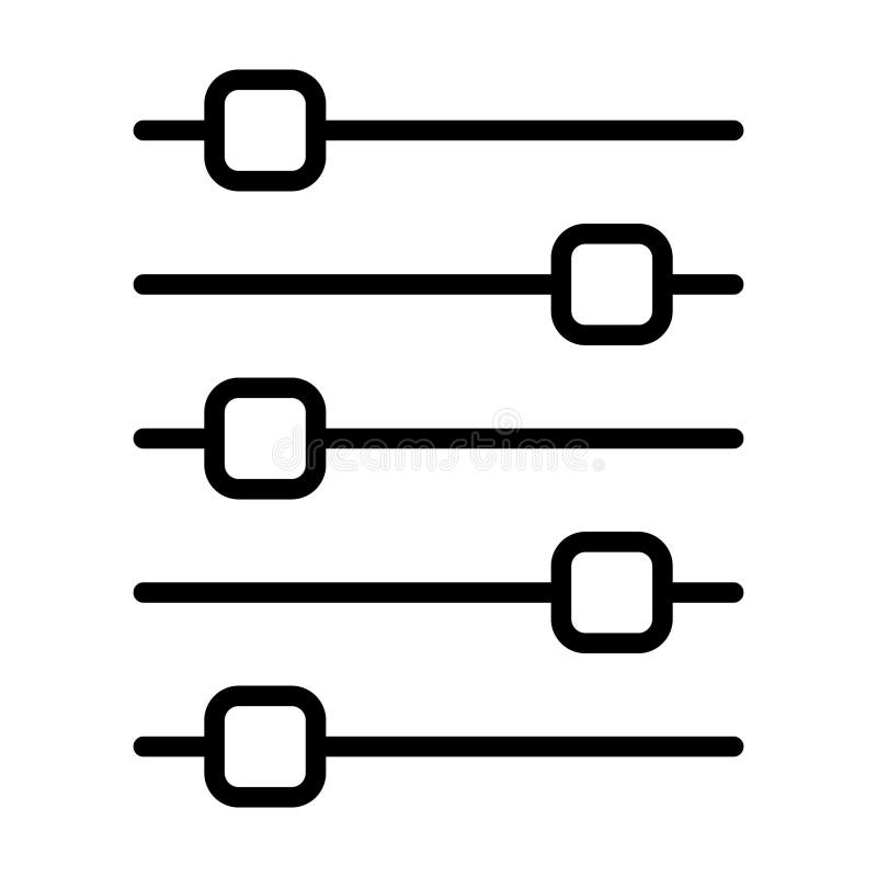 Volume Mixer Control Icon, Filter Sound Symbol Button, Switch Sign ...