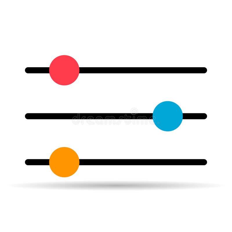 Volume Mixer Control Shadow Icon, Filter Sound Symbol Button, Switch ...