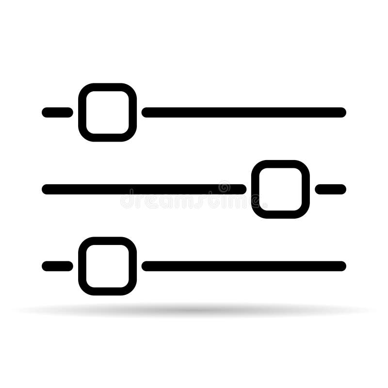 Volume Mixer Control Shadow Icon, Filter Sound Symbol Button, Switch ...