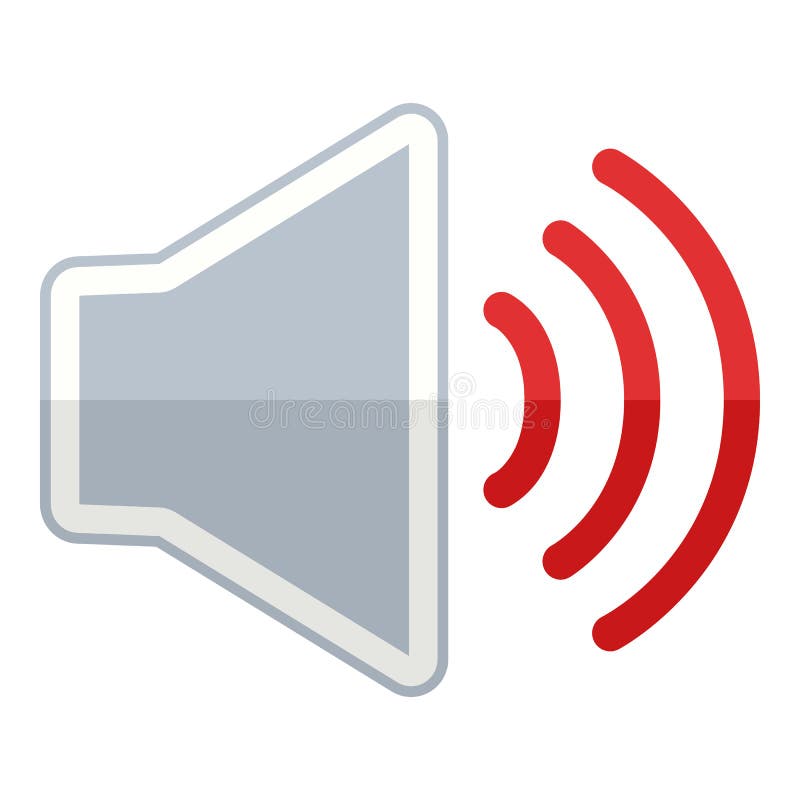 Volume on Music Flat Icon Isolated on White Stock Vector - Illustration ...