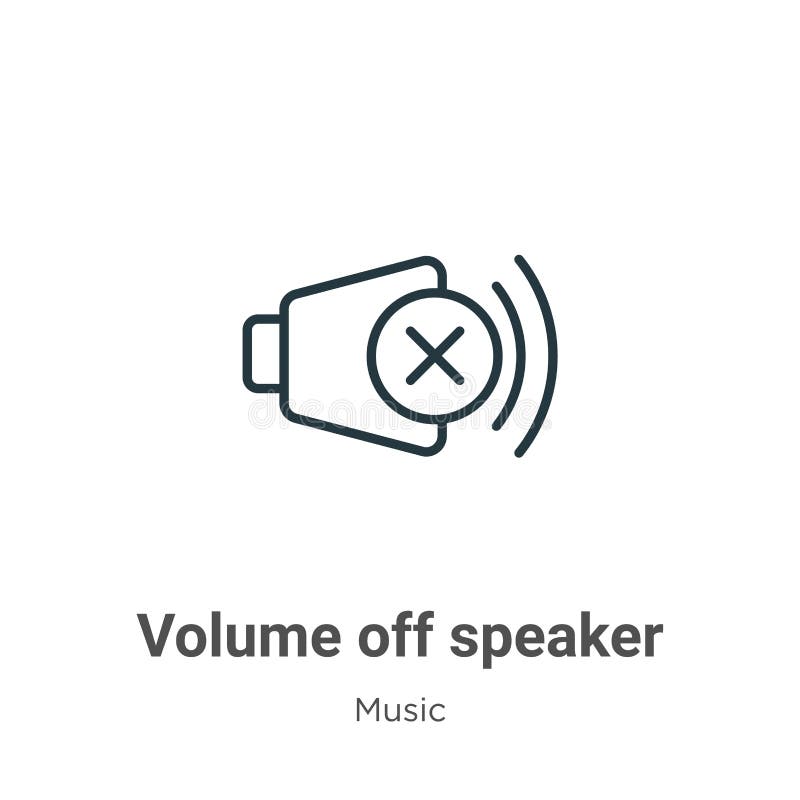Volume Off Speaker Outline Vector Icon. Thin Line Black Volume Off ...