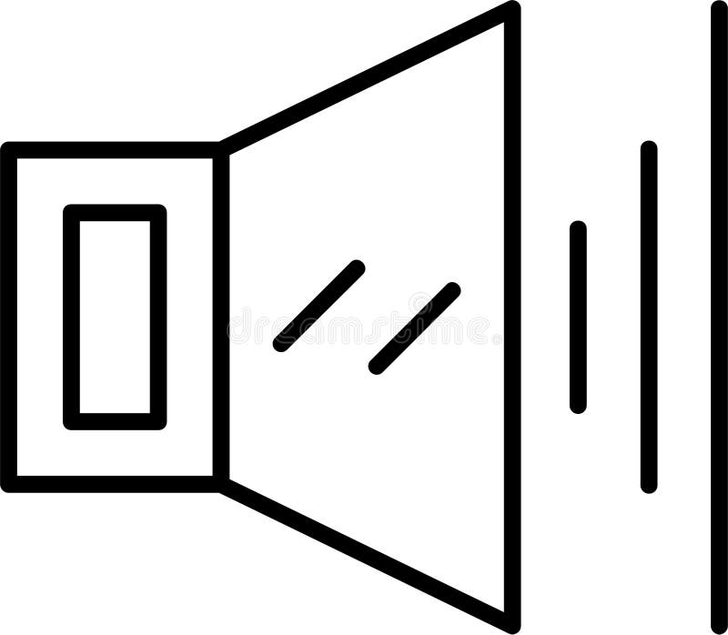 Volume Outline Vector Icon stock vector. Illustration of sound - 388821768