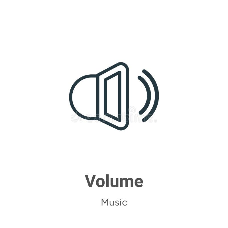 Volume Outline Vector Icon. Thin Line Black Volume Icon, Flat Vector ...