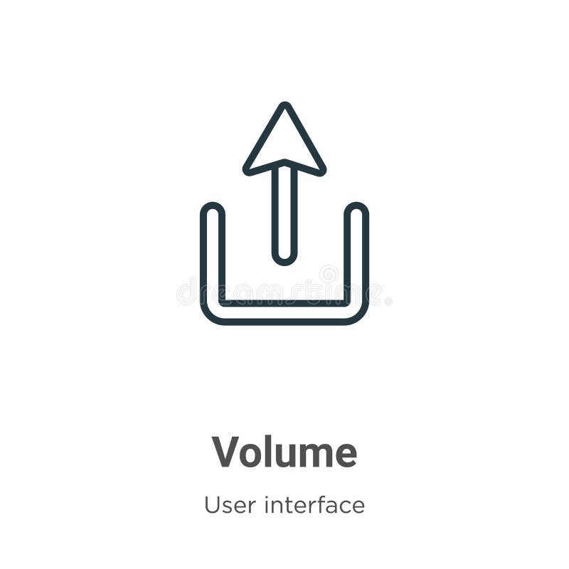 Volume Outline Vector Icon. Thin Line Black Volume Icon, Flat Vector Simple Element Illustration ...