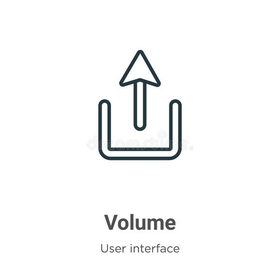 Volume Outline Vector Icon. Thin Line Black Volume Icon, Flat Vector ...