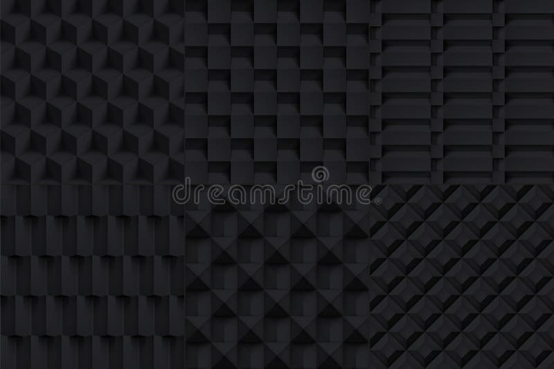 Volume Realistic Texture. 3d Cubes Geometric Pattern Stock Vector ...