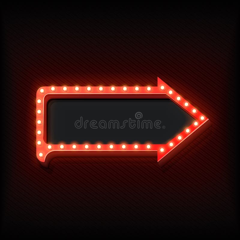 Arrow Shaped Signs in Retro Style Stock Vector - Illustration of ...