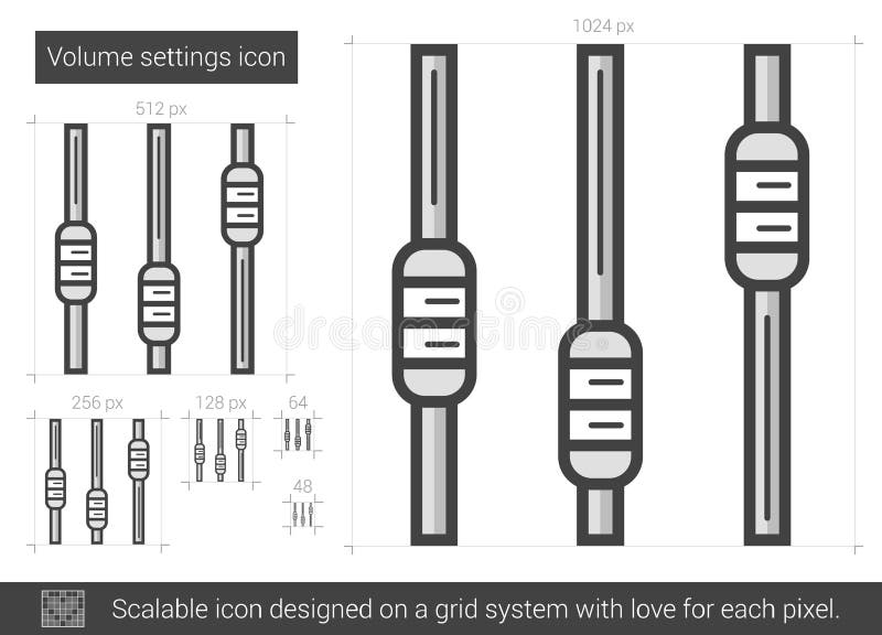 Volume Settings, Sound Control Knob Stock Vector - Illustration of ...