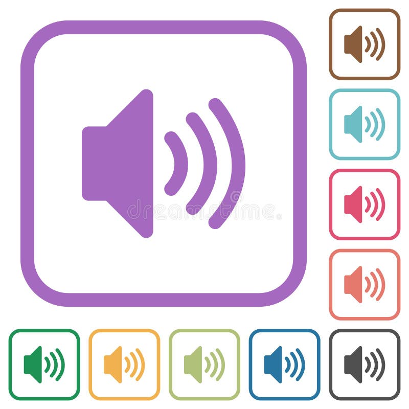 Volume solid simple icons stock vector. Illustration of glyph - 240088185