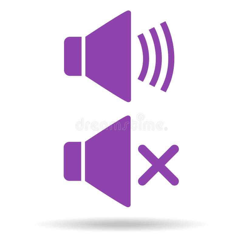 Volume Sound Icon on White Background. Stock Illustration ...