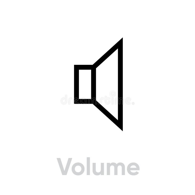 Volume Sound Music Icon. Editable Line Vector. Stock Vector ...