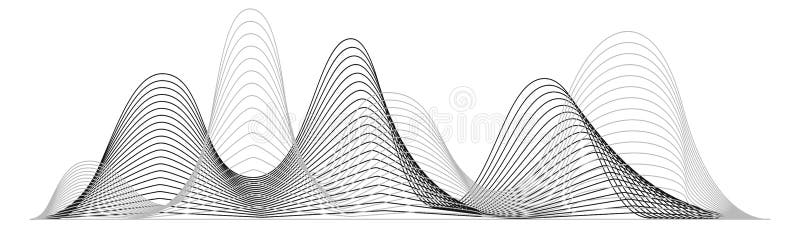 Sound Waveform. Black Line Pulse Signal Stock Illustration ...