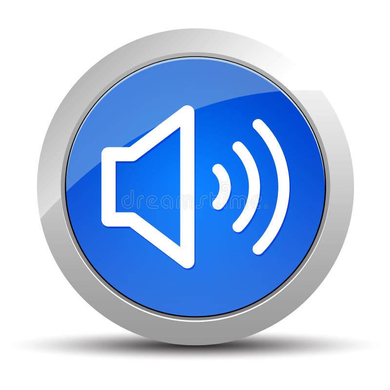 Volume Speaker Icon Blue Round Button Illustration Stock Illustration ...