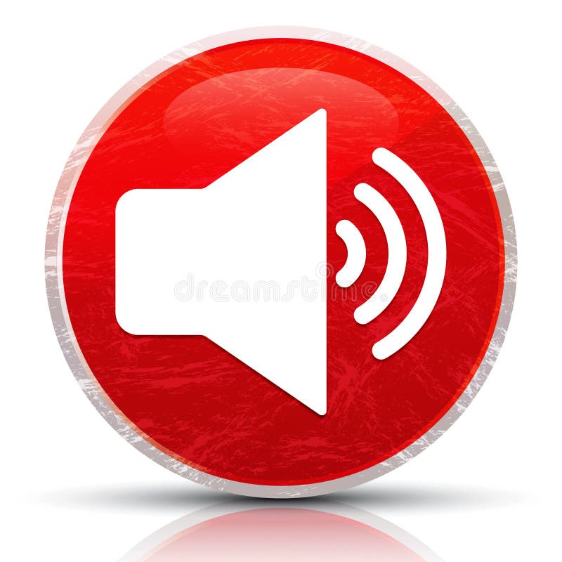 Volume Speaker Icon Metallic Grunge Abstract Red Round Button ... Volume Speaker Icon Metallic Grunge Abstract Red Round Button ...