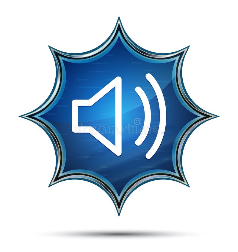 Volume Speaker Icon Magical Glassy Sunburst Blue Button Stock ...