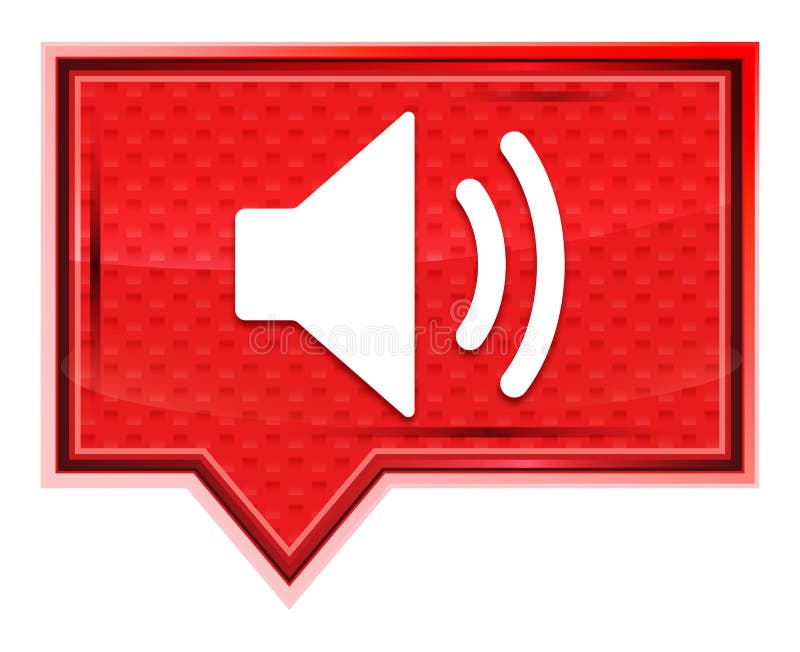 Volume Speaker Icon Misty Rose Pink Banner Button Stock Illustration ...