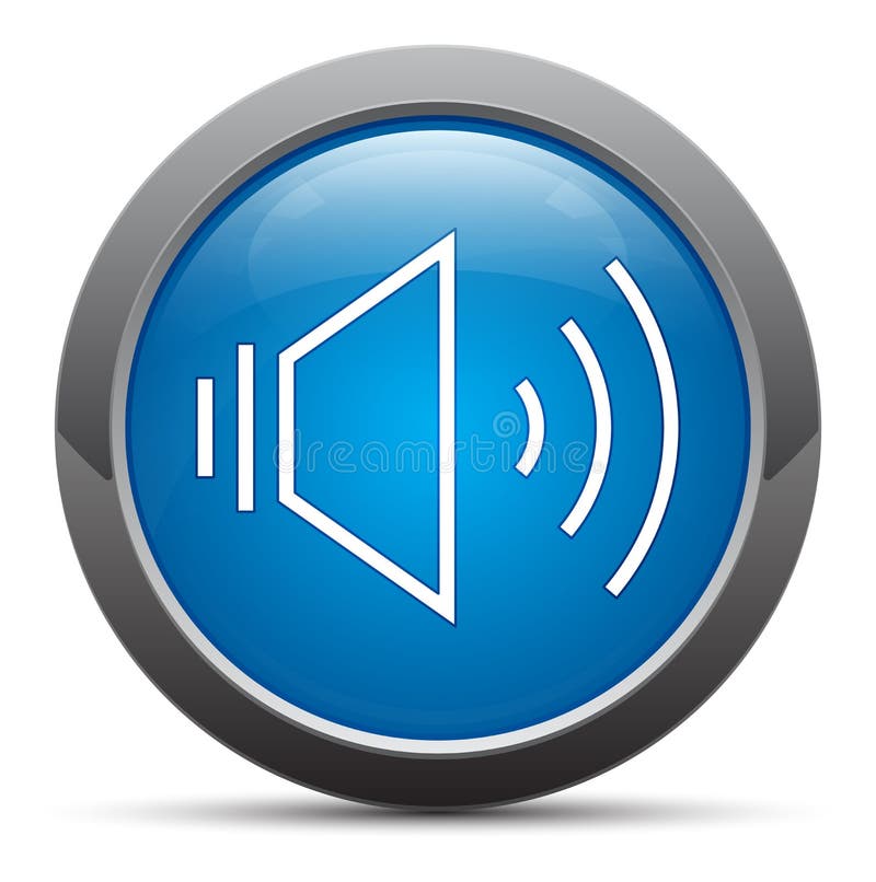 Volume Speaker Icon Abstract Blue Background Illustration Digital ...