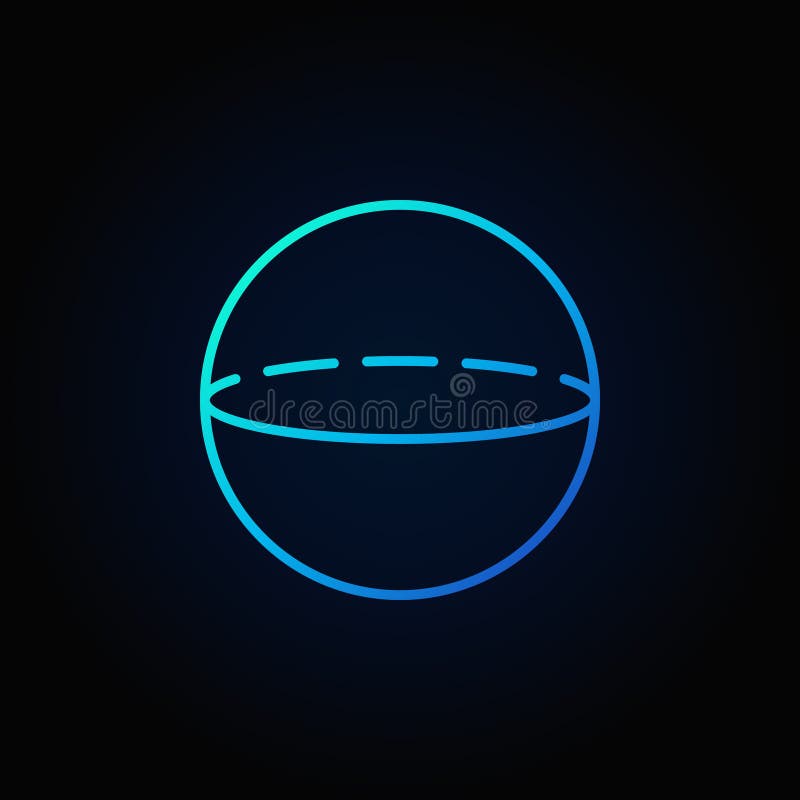 Vector Volume Sphere Outline Icon Stock Vector - Illustration of ...