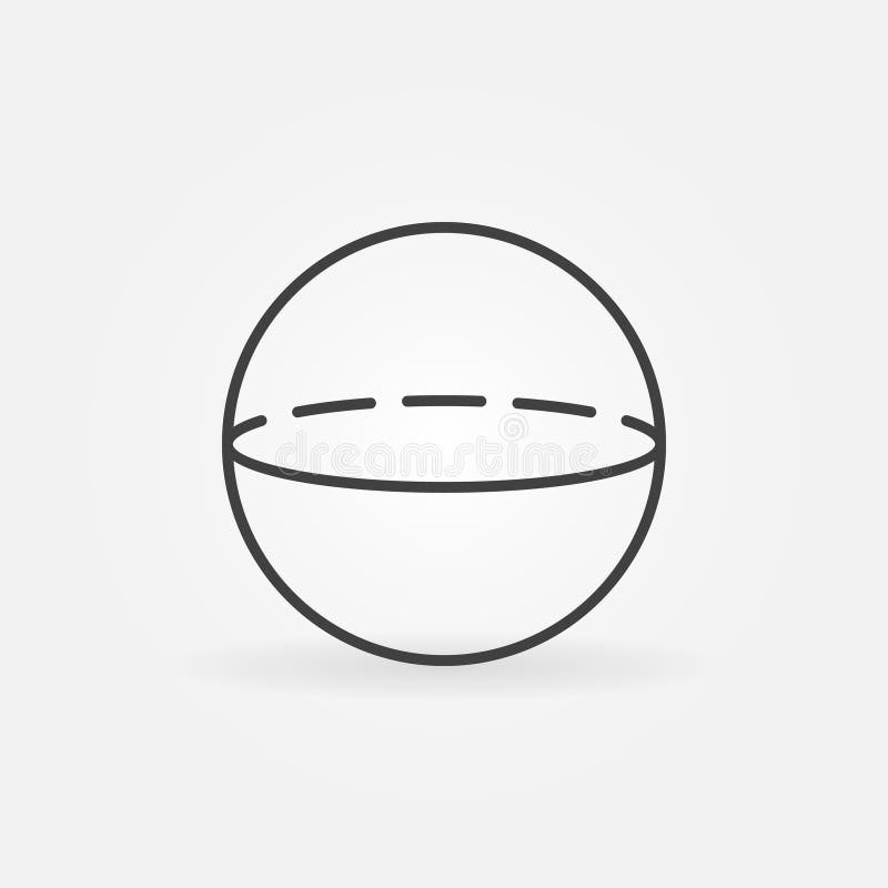 Vector Volume Sphere Outline Icon Stock Vector - Illustration of ...